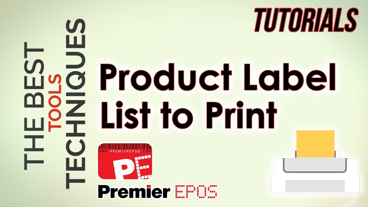 How To - Product Label List to Print - YouTube