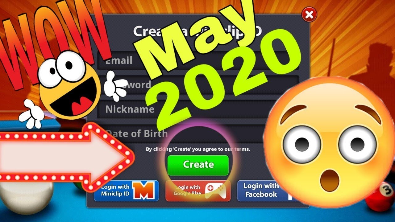 How to create miniclip account 2020 😱 8 ball pool create miniclip id ...