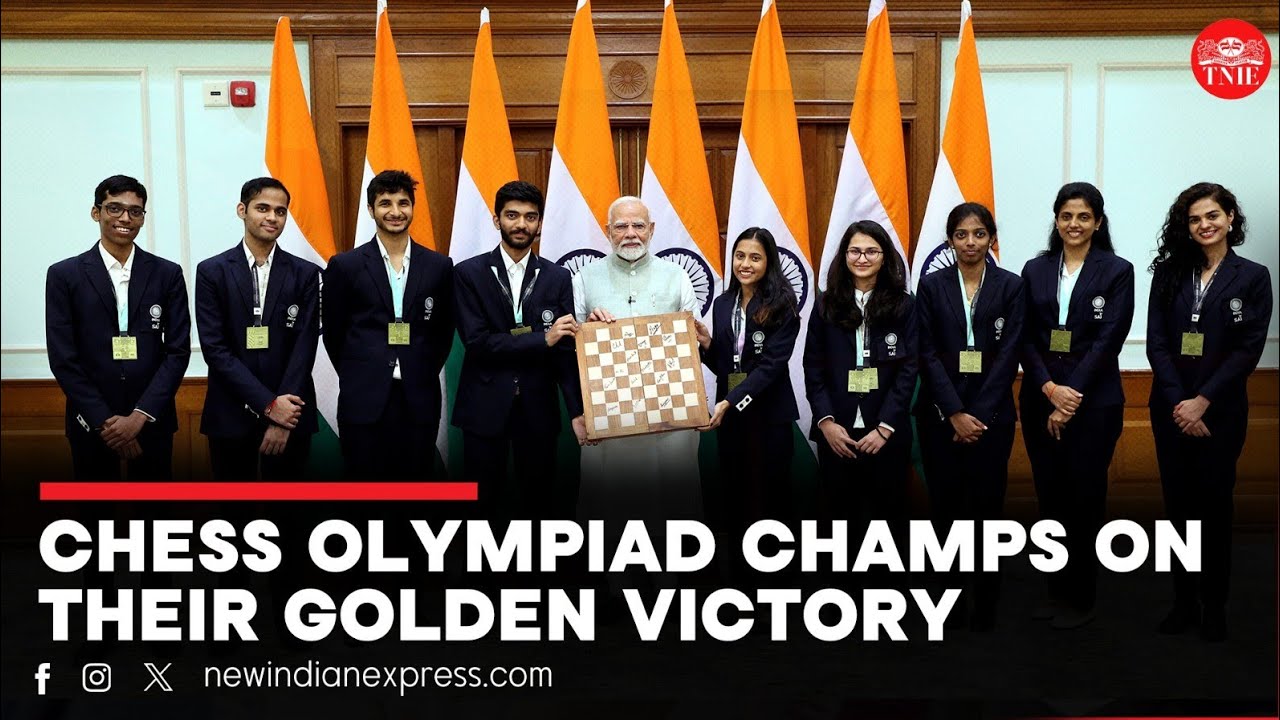 Indian chess stars on their golden victory at Olympiad - YouTube
