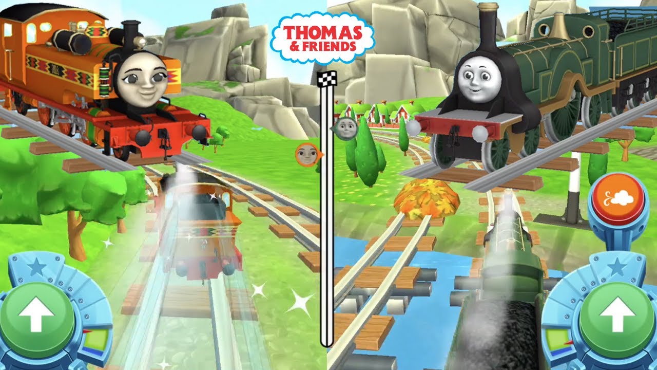 Thomas & Friends: Go Go Thomas 🚄 NIA Vs EMILY, jump over a mountain in ...