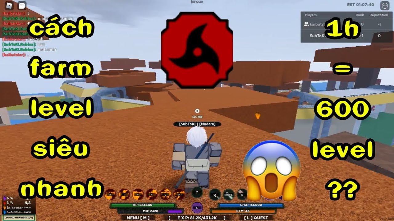 Cách Farm Level Siêu nhanh trong Shinobi Life 2 - Shinobi life 2 - YouTube