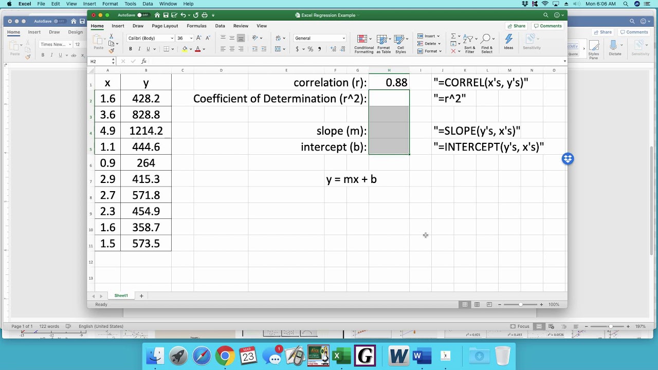 Correlation and Linear Regression - YouTube