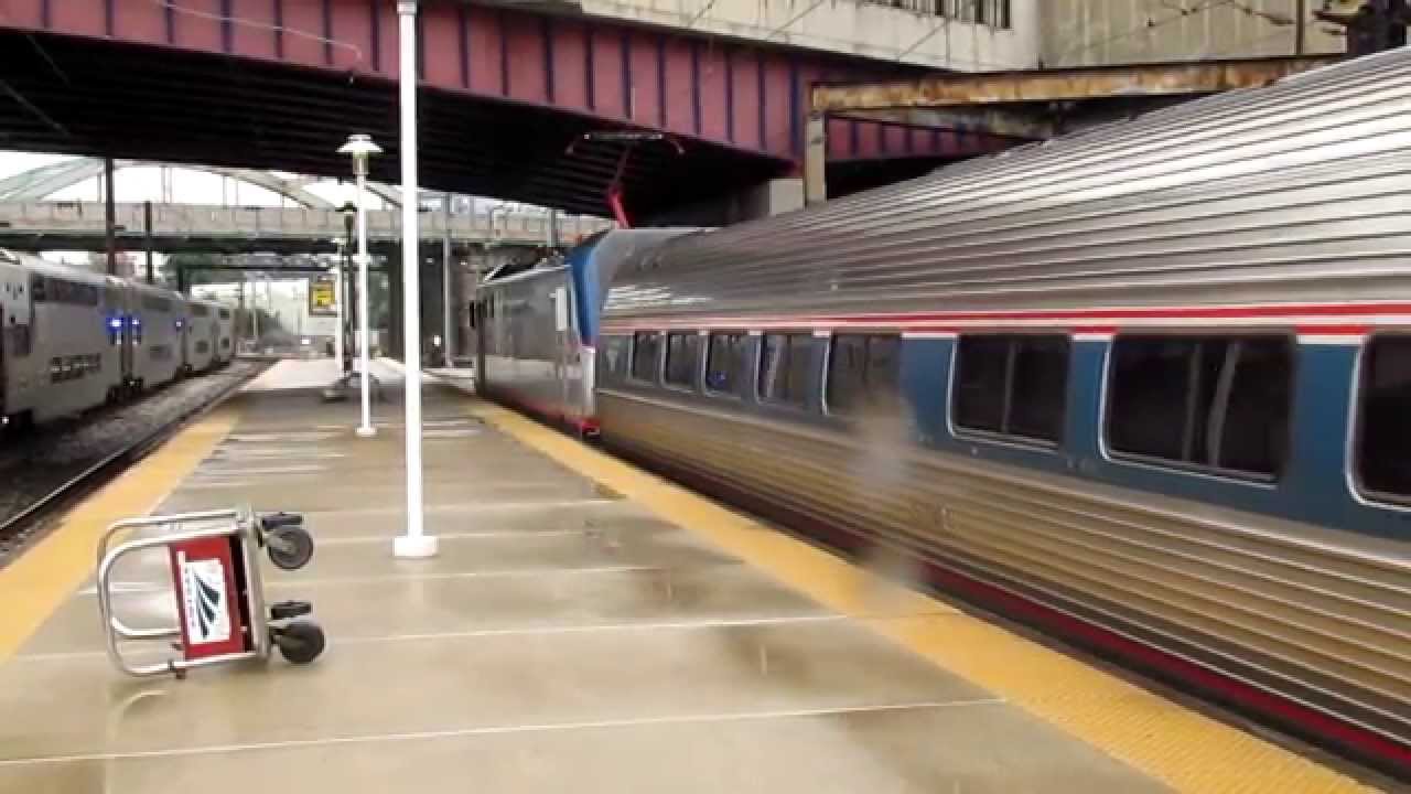 Amtrak Train 20 at Baltimore with #604 and 2 Private Cars - YouTube