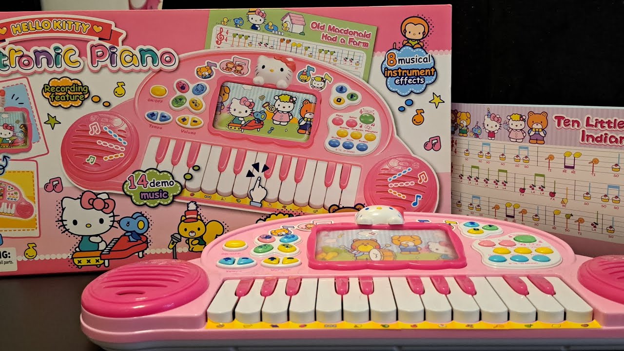 10 minutes Satisfying Unboxing Hello Kitty Electronic Piano |ASMR - YouTube