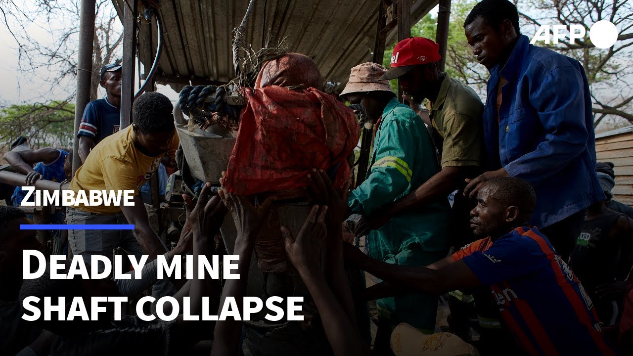 Zimbabwe gold mine shaft collapses | AFP - YouTube