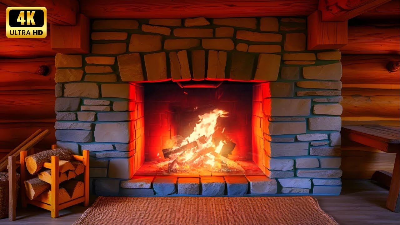 🔥 Relaxing Fireplace (24/7) ~ Fireplace with Burning Logs & Fire Sounds ...