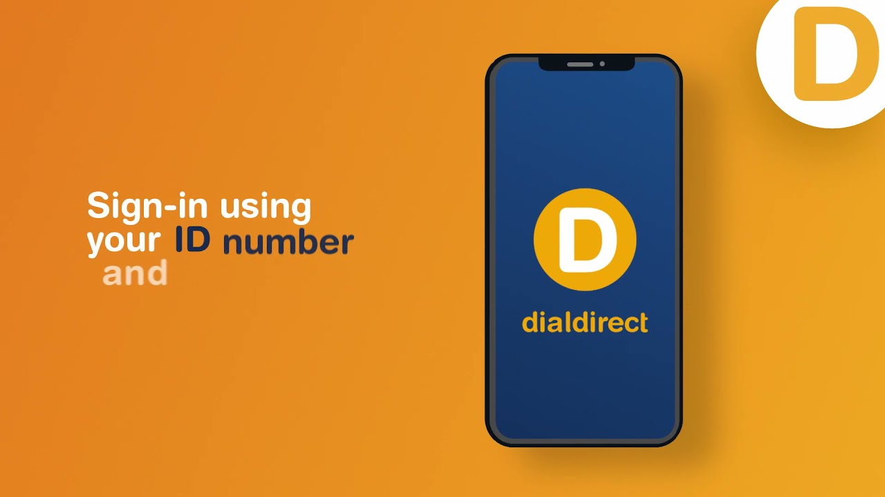 Dialdirect – How to download and sign-in on the app - YouTube