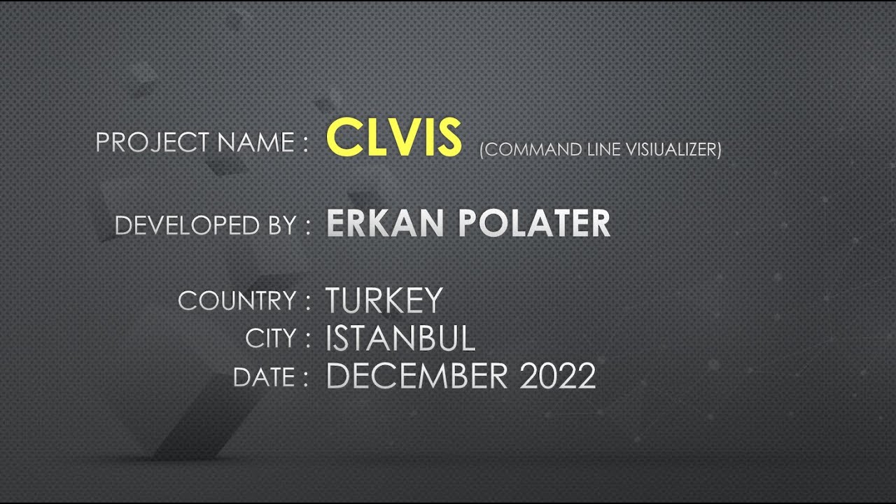 CLVIS (Command Line Visiualizer) - CS50P Final Project - YouTube