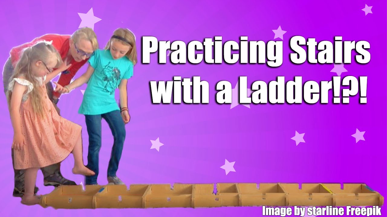 Practicing Stairs Climbing Skills with a Ladder! Physical Therapy for a ...