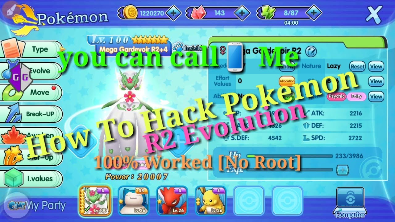 How To Hack Pokemon Evolution By Game Guardian In Pocketown ll HOW TO ...
