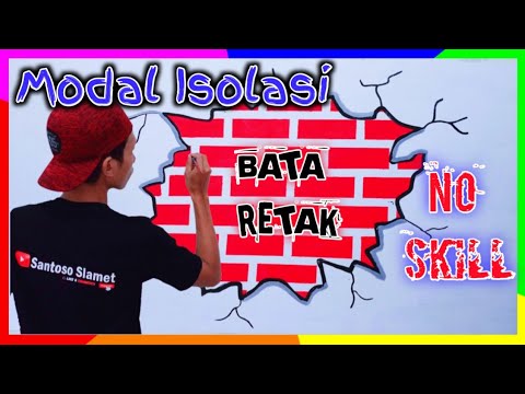 motif bata retak ditembok 3d bagi pemula | cat motif batu retak | cat ...