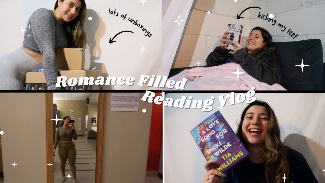 READING VLOG | reading 4 books | unboxings galore | a romance filled ...