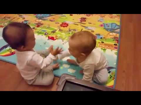 Twins fight over the pacifiers (Daniel and Miguel) - YouTube