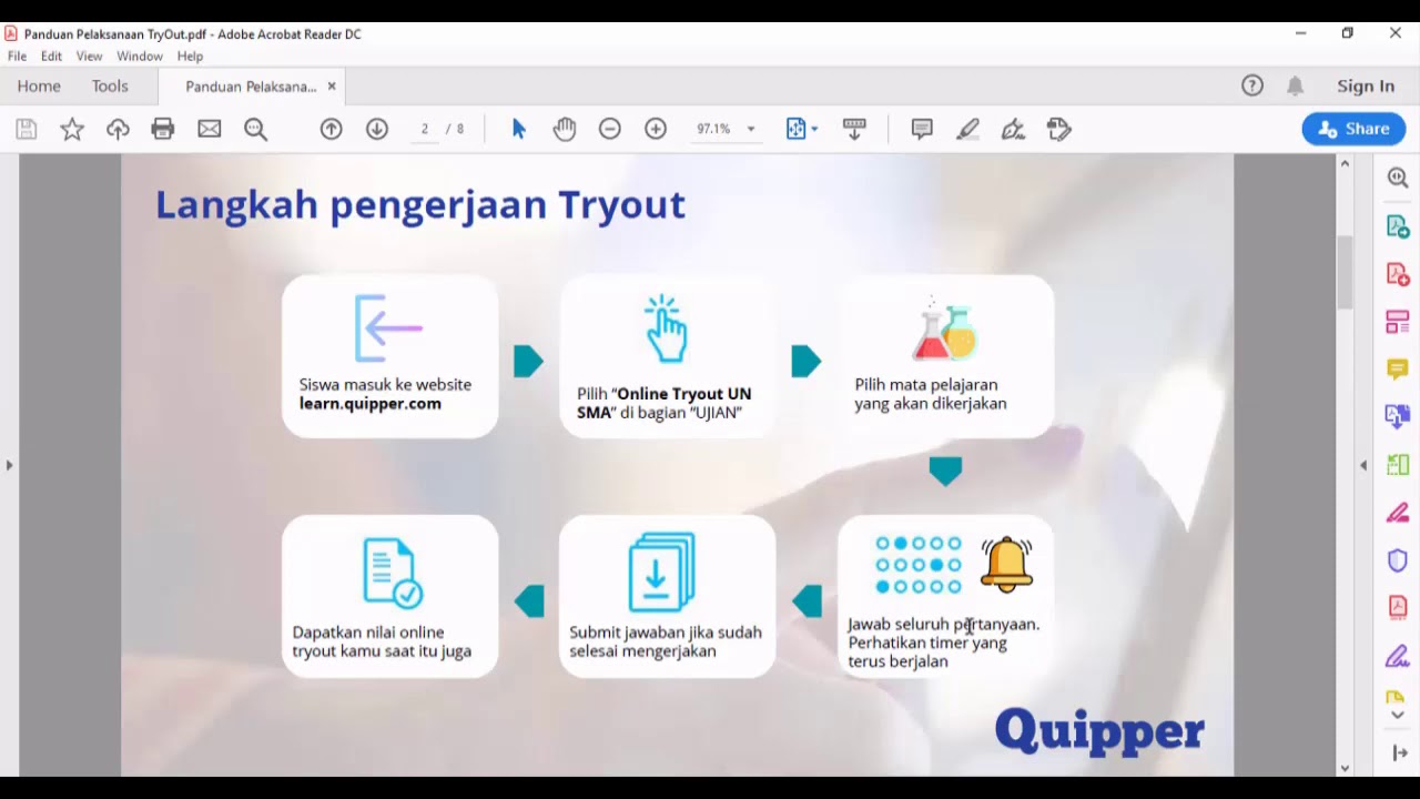 Tutorial Try Out Quipper - YouTube