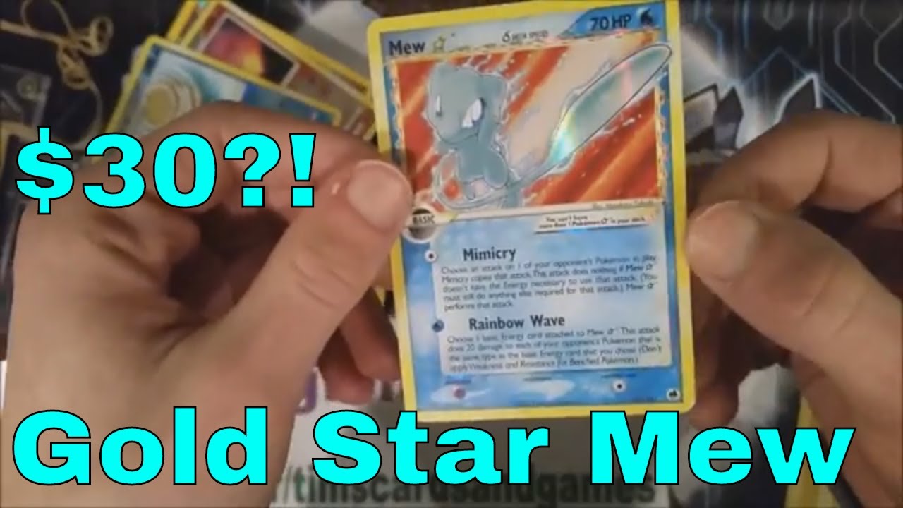 $30 GOLD STAR Shiny Shining MEW 101/101 + Delta Species Charizard 4/100 ...
