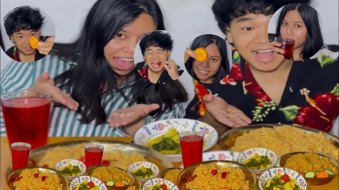 mukbang- Nepali style rice and curry with (Dalla Korsani) #viralvideo # ...