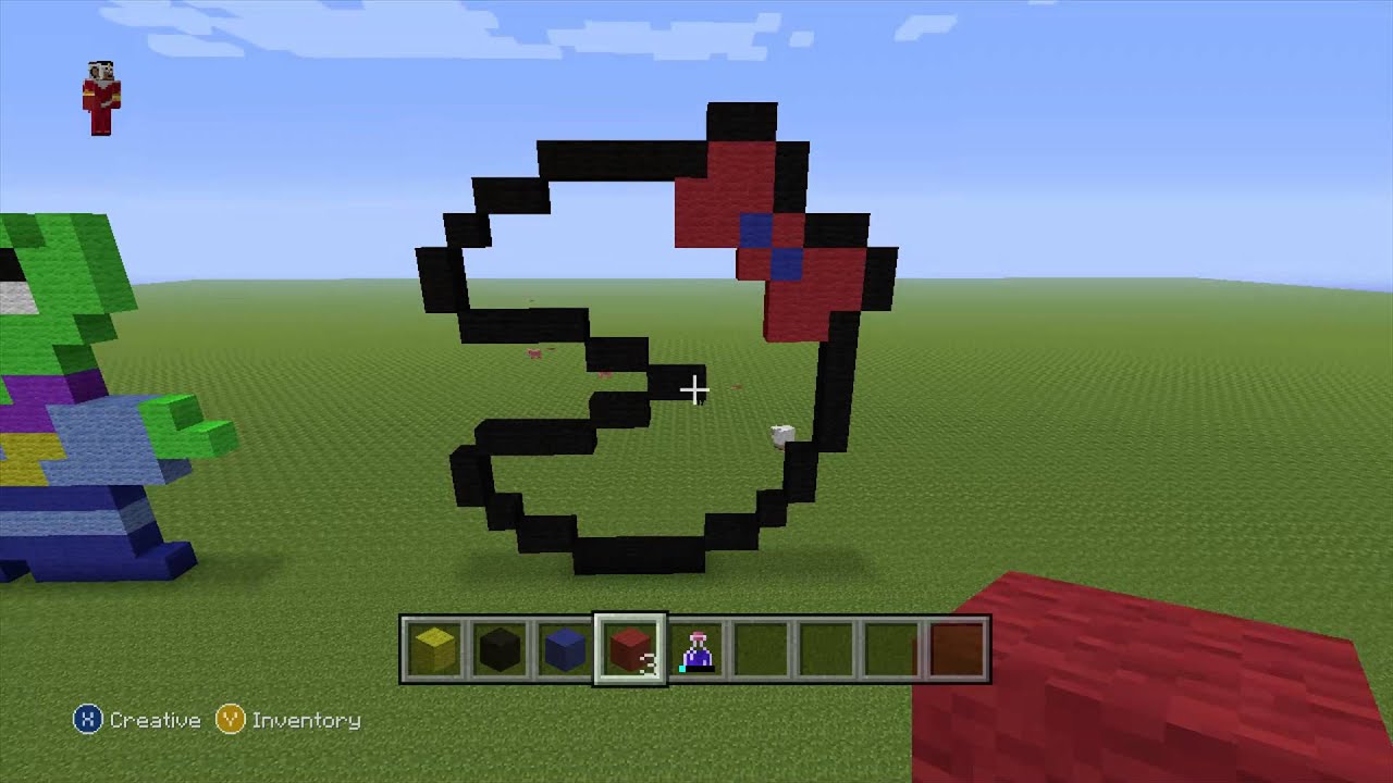 Minecraft Tutorial: How to Make Mrs Pacman pixel art - YouTube