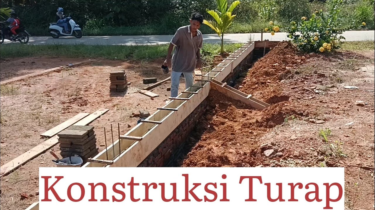 Cara membuat turap halaman rumah menggunakan batako tinggi 1 meter ...
