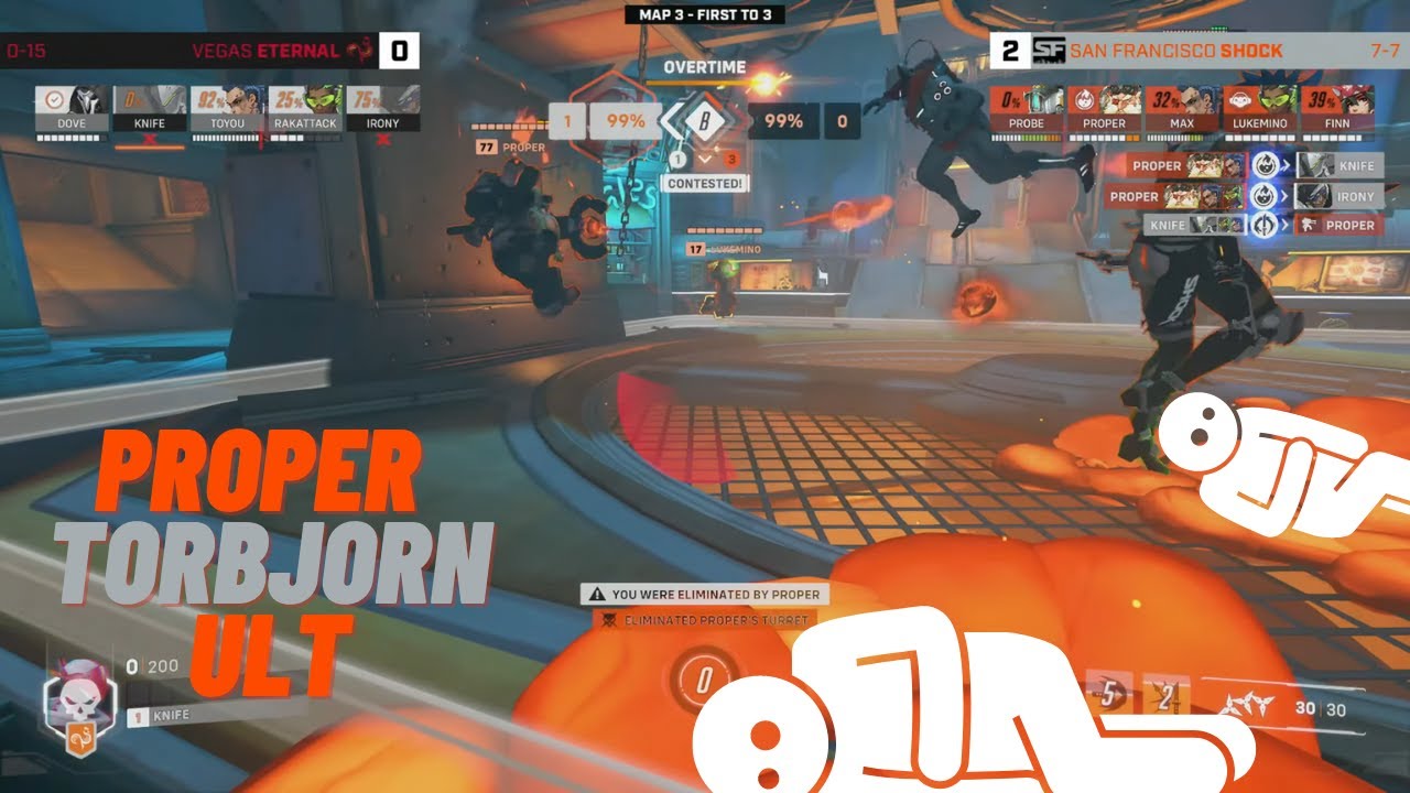 2023 Overwatch League Proper Torbjorn Ult Takes Point - YouTube