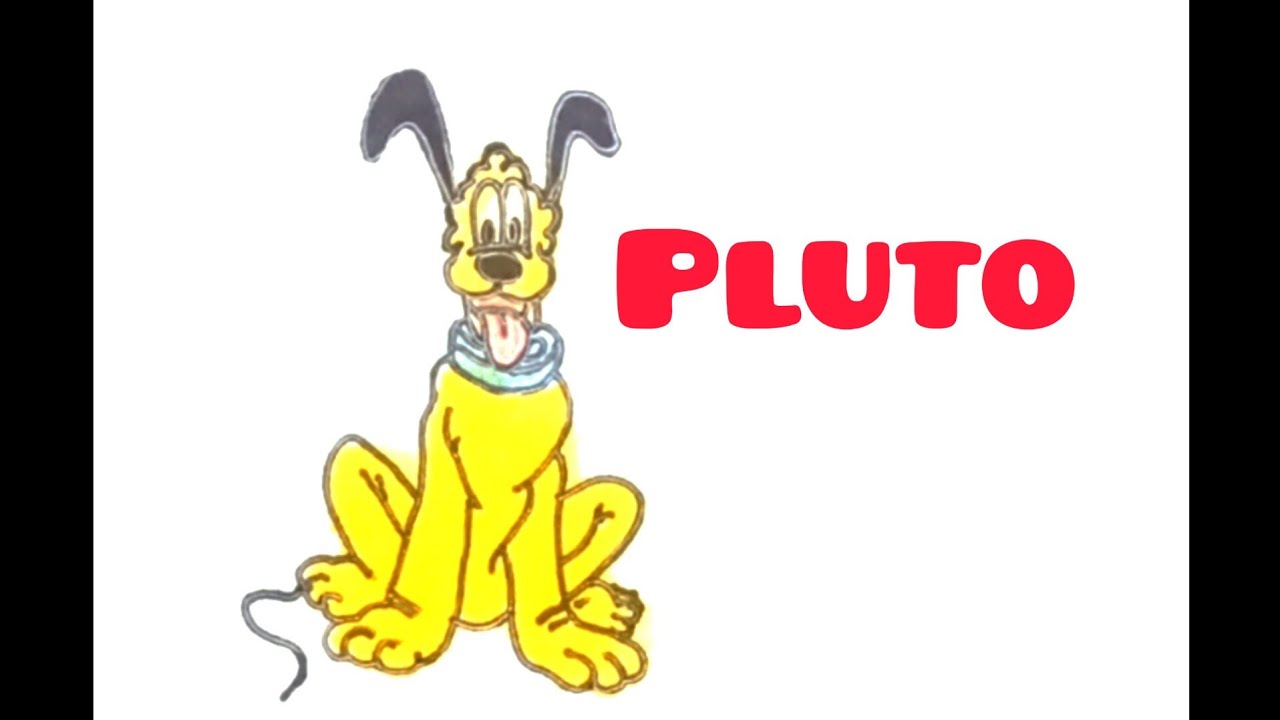 How to draw Pluto || Pluto cartoon character drawing easy - YouTube