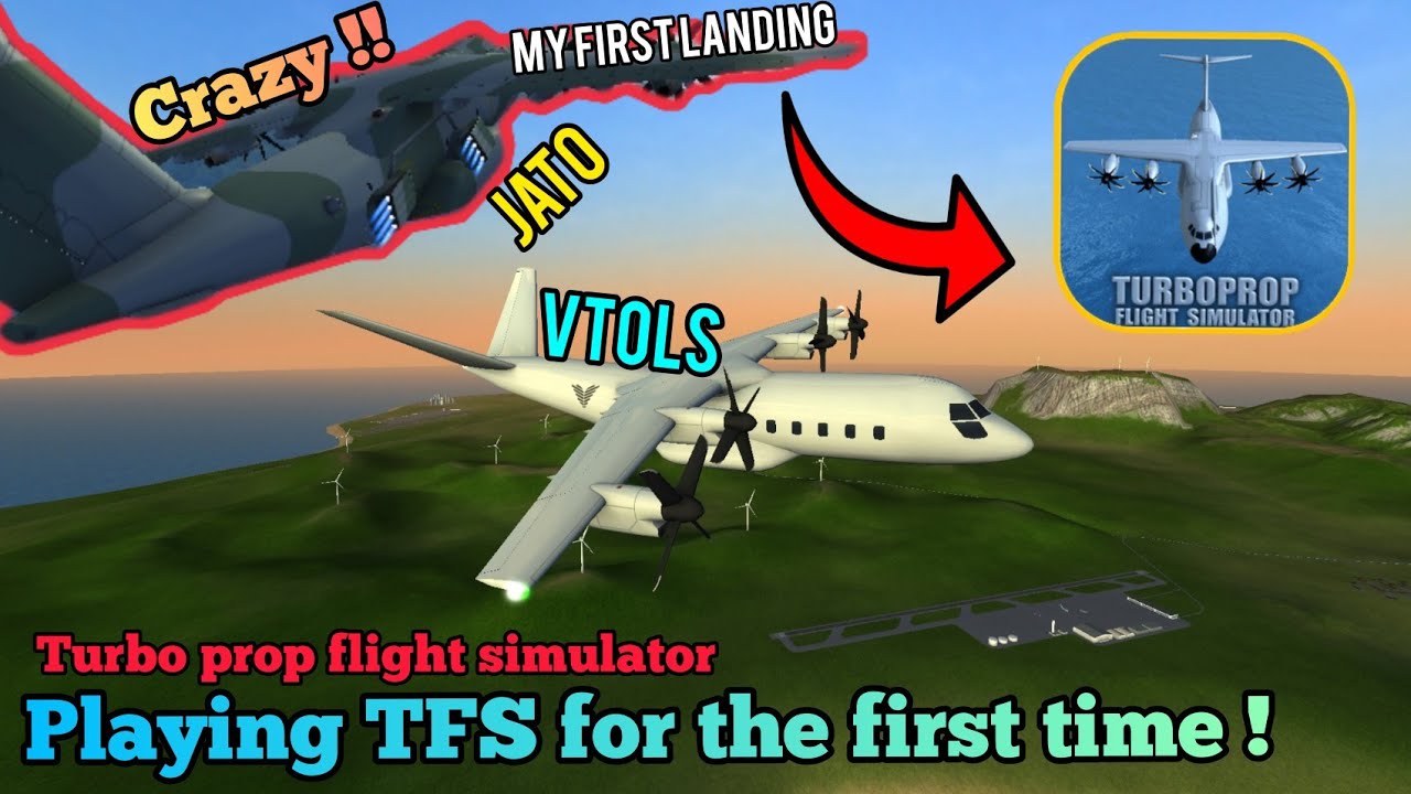 playing TFS for the first time | epic !! turbo prop flight simulator 🔥💥 ...
