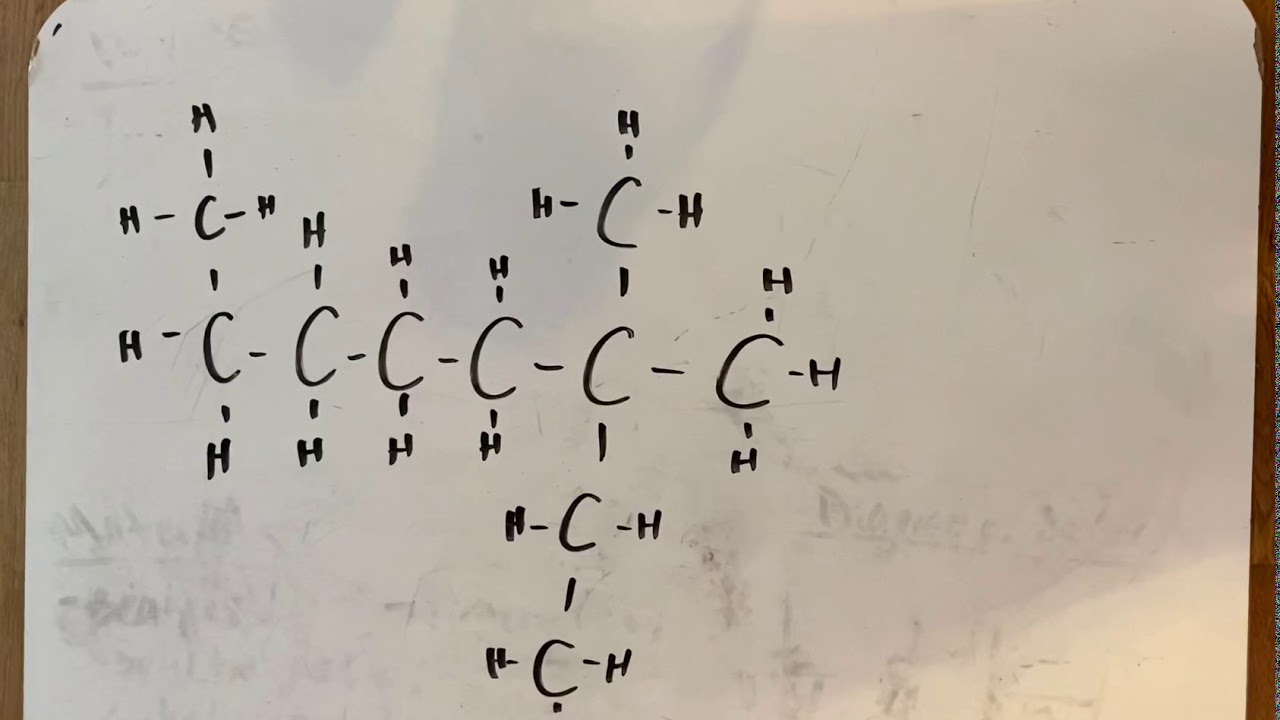 Naming a hydrocarbon with multiple side chains - YouTube