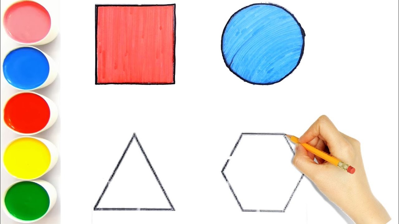 Learn To Draw And Color Shapes | Color And Shape Identification | 2d ...