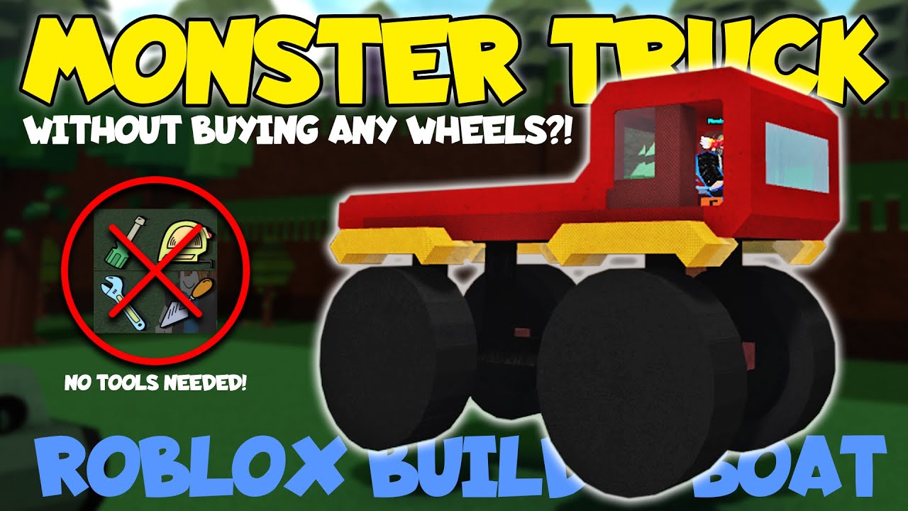 TUTORIAL | Roblox Build a Boat | Build a Big Foot / Monster Truck ...