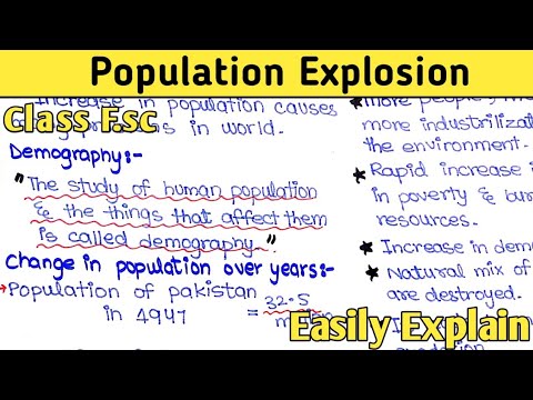 Population Pressure | Population Explosion | Man And His Environment ...
