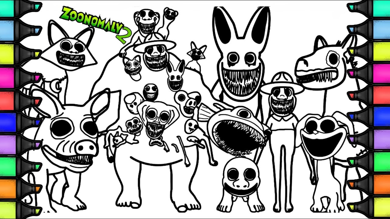 ZOONOMALY 2 Coloring Pages / HOW TO COLOR BOSSES and MONSTERS - YouTube