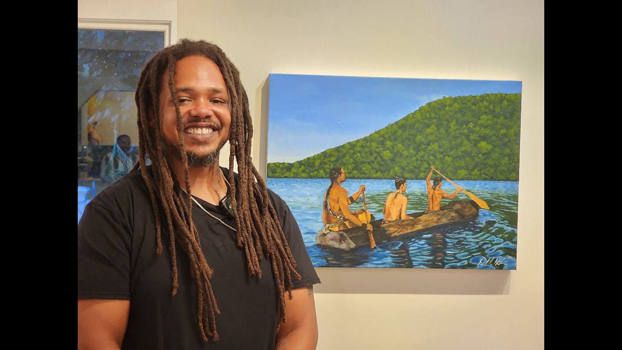 Durrell Hunter artist talk at Ma's House for Shinnecock Speaks - YouTube
