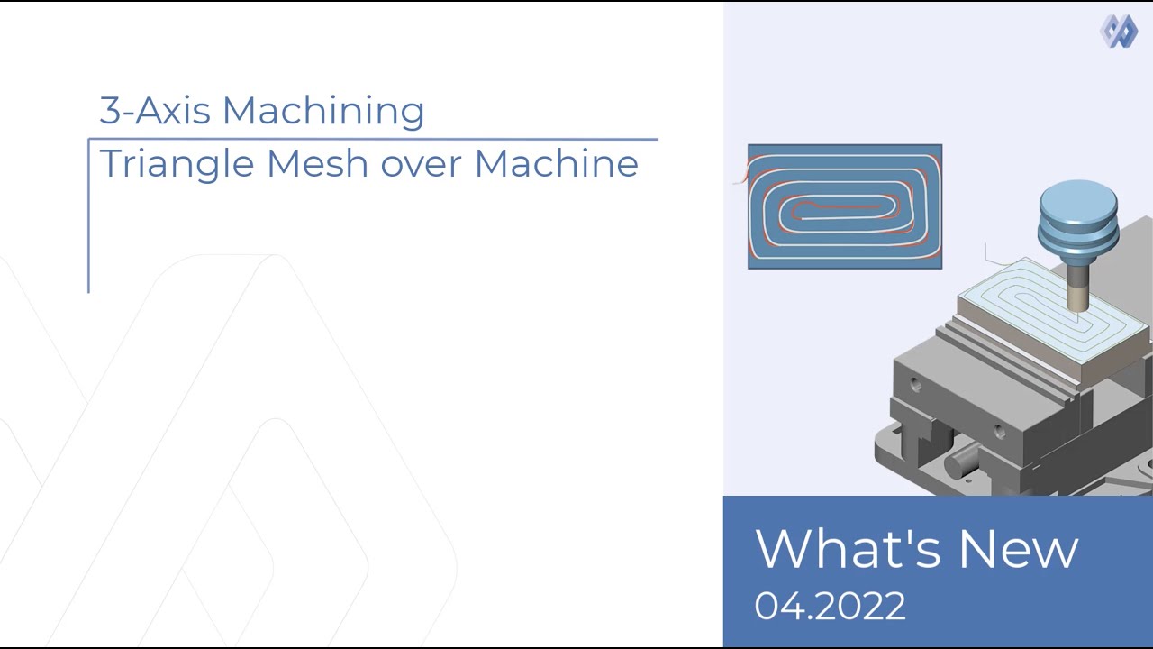 3-Axis Machining - Triangle Mesh over Machine - YouTube