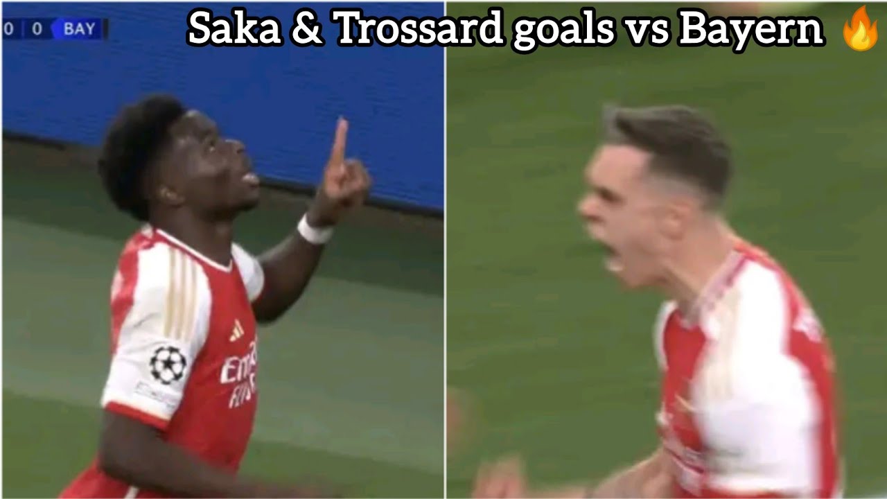Bukayo Saka & Trossard goals vs Bayern Munich 🔥🤯 - YouTube