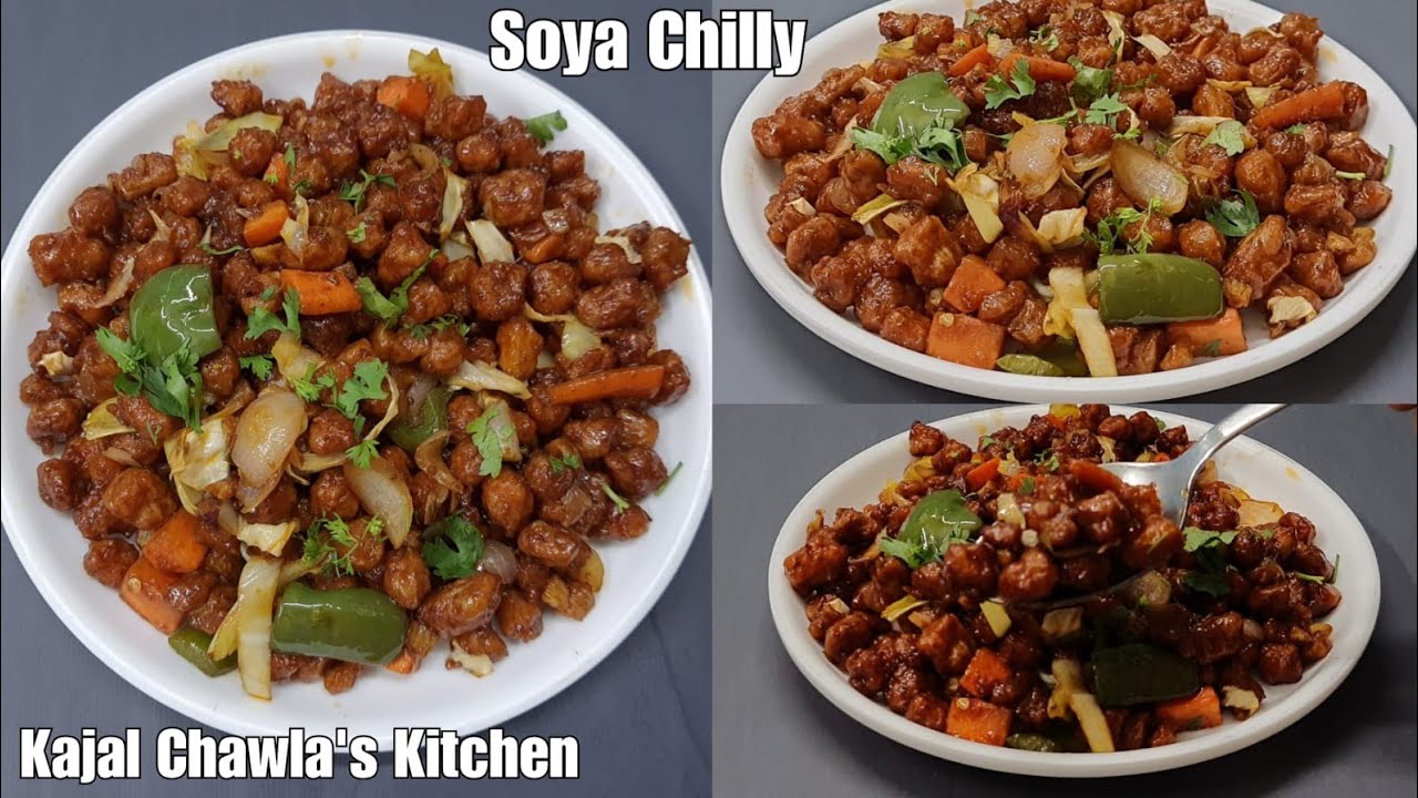 #Chilli Soya Recipe | #Soya Chunks Recipes | #Veg Starters | #Soya ...
