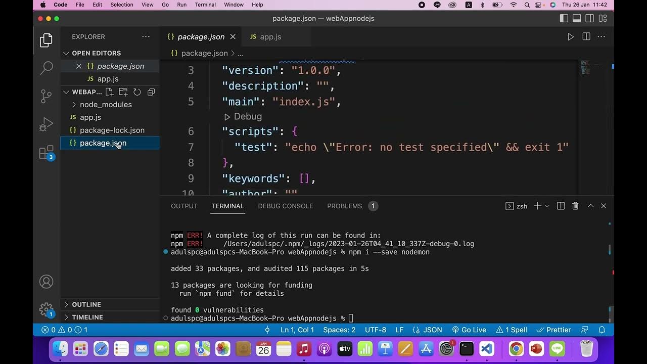 Web NodeJS EP#1 การทำ Server NodeJS และติดตั้ง Module - YouTube