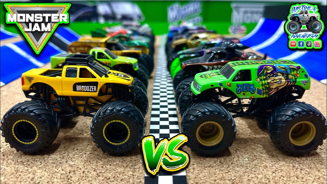 Toy Diecast Monster Truck Racing Tournament | 3 Teams, 24 Trucks, 2 ...