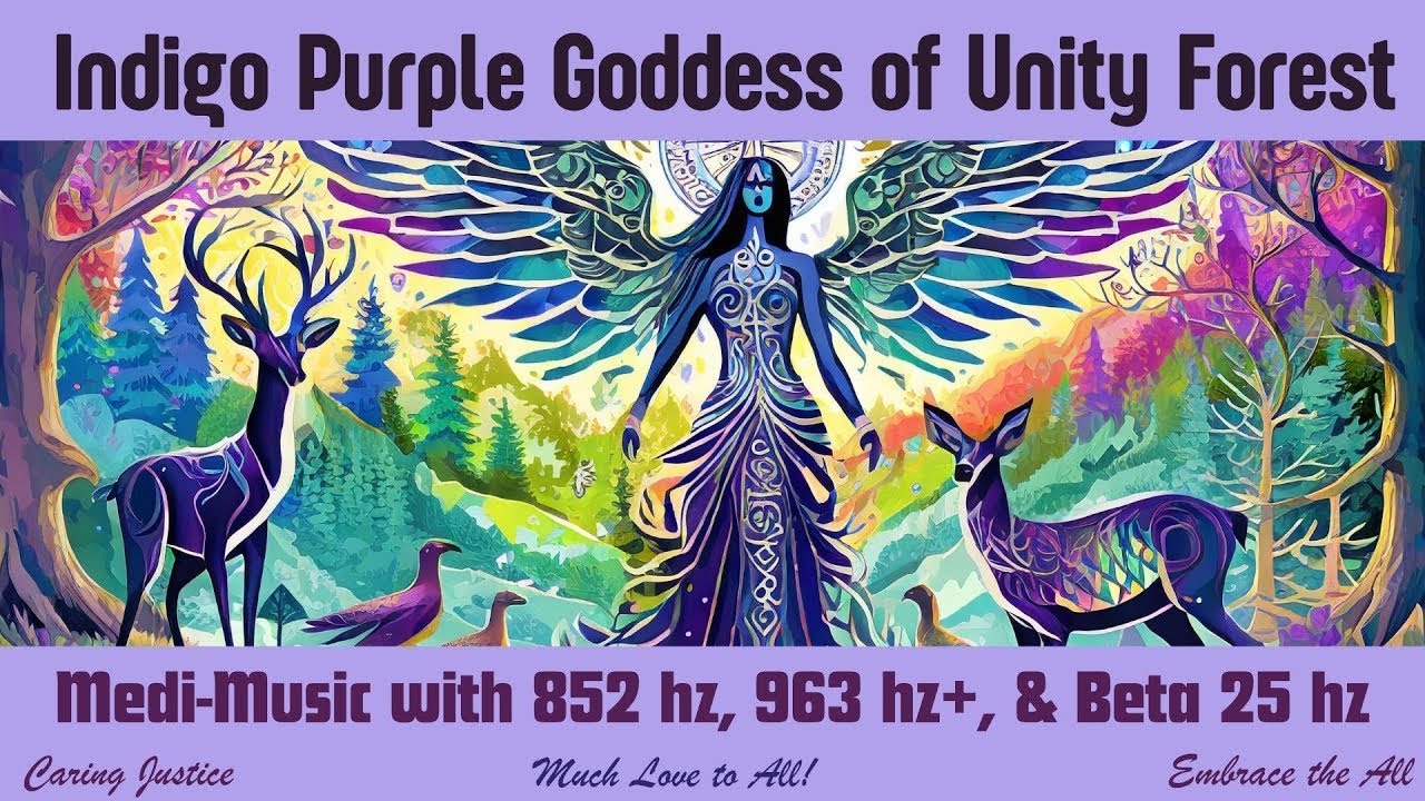 Indigo Purple Goddess of Unity Forest Medi Music with 852 hz, 963 hz+ ...