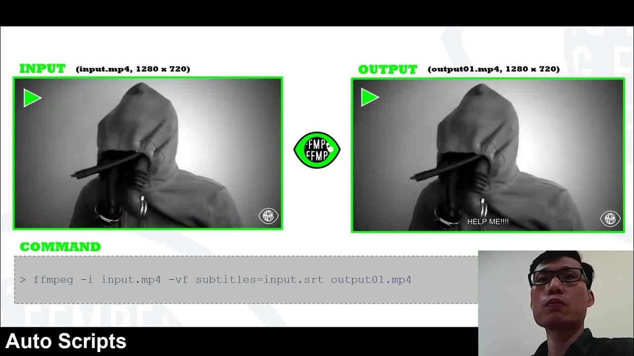 FFmpeg Tutorial - How to add subtitles to a video Burn in subtitle video effect #ffmpeg - YouTube