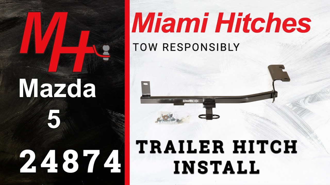 Trailer Hitch Install: 2013 Mazda 5 Draw-Tite 24874 - YouTube