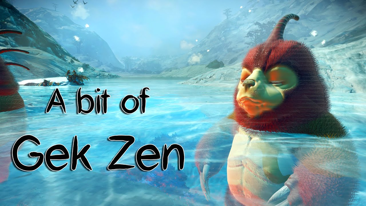 A bit of Gek Zen - A troop of protogek enjoying a hot spring on an ice ...