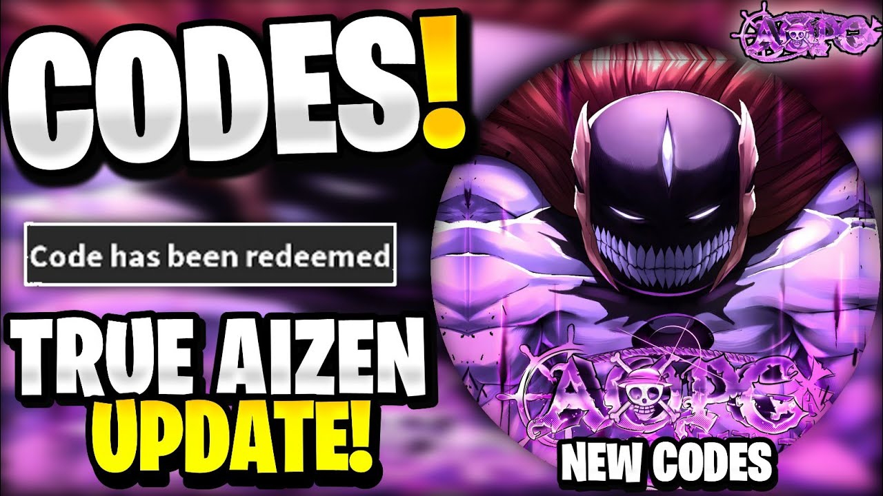 🔥*NEW* All Working TRUE AIZEN UPDATE CODES FOR AOPG! ROBLOX A ONE PIECE GAME CODES - YouTube