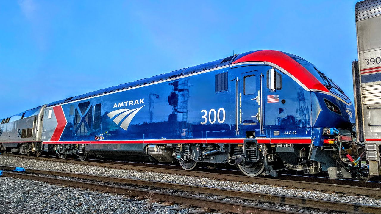 AMTK 30 With Rare AMTK 300 Trailing In Elkhart, Indiana! 6/16/21 - YouTube