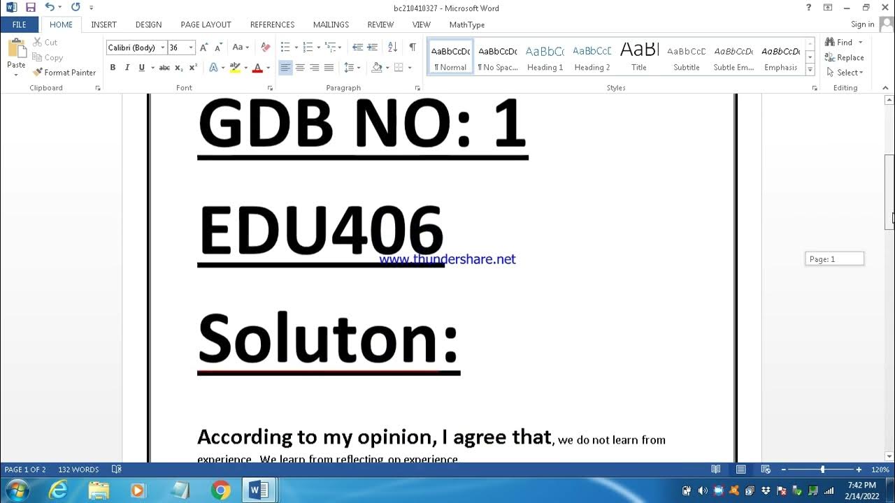 #EDU406 GDB Solution 2022 with solution file - YouTube