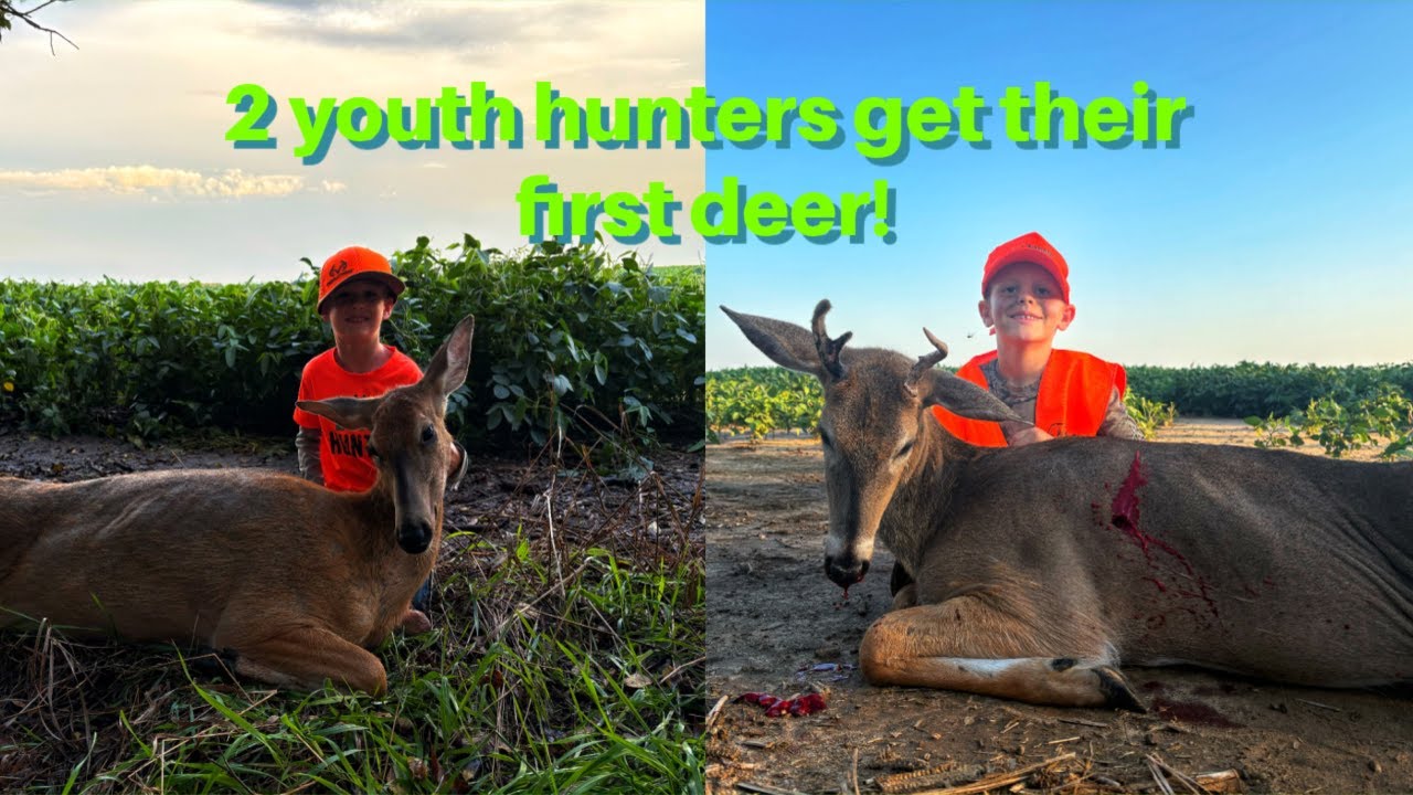 2 Youth Hunters Get Their First Deer - YouTube