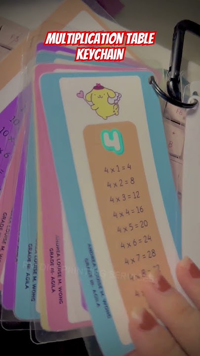 Multiplication Table Keychain - YouTube