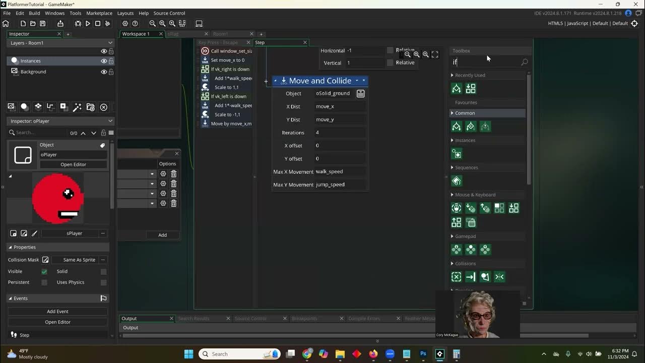 2 GameMaker - Collisions, platforms and jumping - Tutorial Platformer - YouTube
