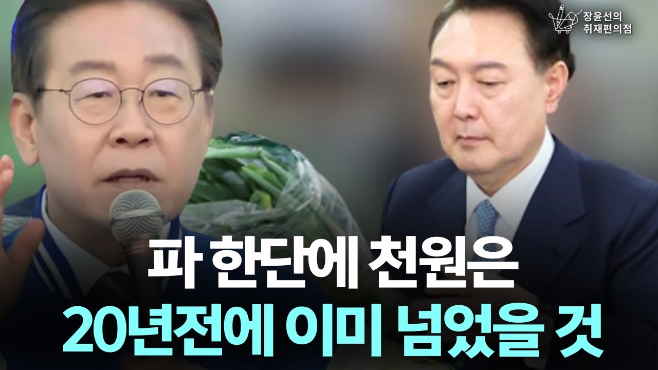 파 한단에 천원은 20년전에 이미 넘었을 것 이재명 상임공동선대위원장 기자회견 논산 딸기축제 방문인사 및 현장 기자회견 생중계 장윤선의 취재편의점 Youtube