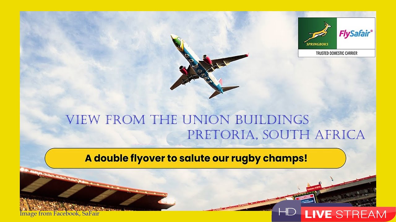 Safair Flyover Loftus Stadium Boeing 737 - YouTube