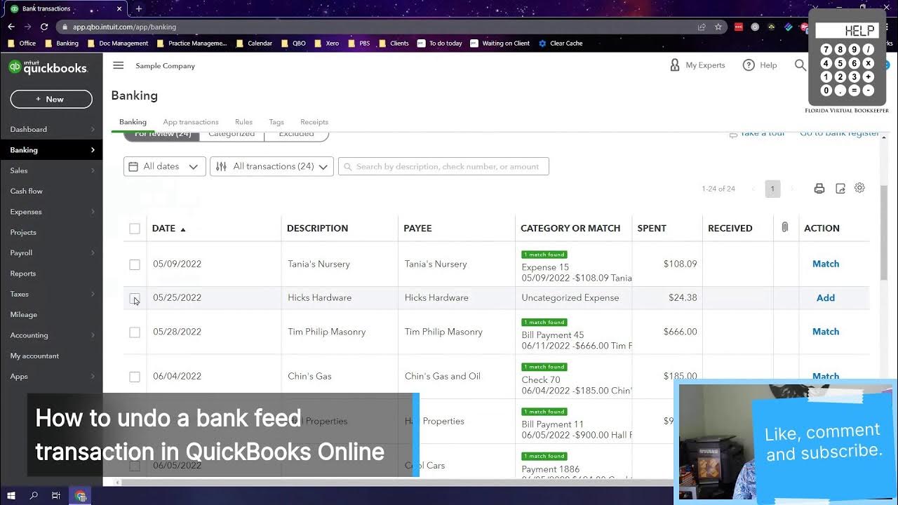 How to remove duplicate bank feed transactions in QuickBooks Online - YouTube