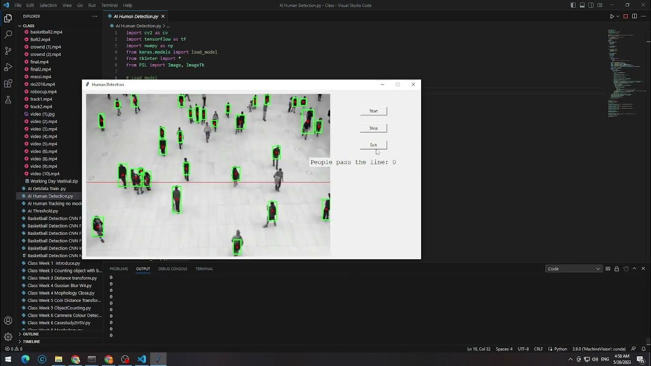 Counting People with CNN model and OpenCV - YouTube